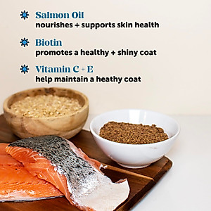 Pet Honesty Cat Skin & Coat Health Chews - Omegas, Vitamin C + E, Biotin Supplement, Soothes Skin and Promotes Shiny Coat, Cat Supplements & Vitamins - Chicken (30-Day Supply)