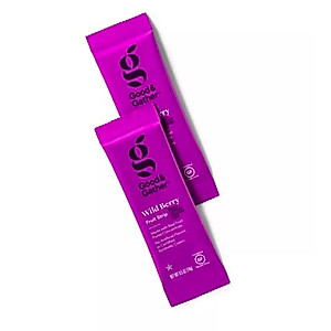 Fruit Strips Wild Berry Fruit Leathers Healthy Snack Made with Real Fruit Puree Concentrate Good and Gather 25 Strips (Wild Berry) - SET OF 2