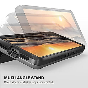 VENA vCommute Wallet Case Compatible with Google Pixel 7 (2022), (Military Grade Drop Protection) Flip Leather Cover Card Slot Holder with Kickstand - Space Gray