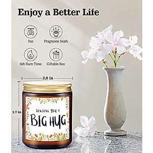 CINGUE Lavender Scented Hug Candle Gift for Women Thinking of You Gifts Unique Friendship Present for Best Friend BFF Bestie Mom Sister Men Female Coworker Relaxation Presents for Birthday Christmas