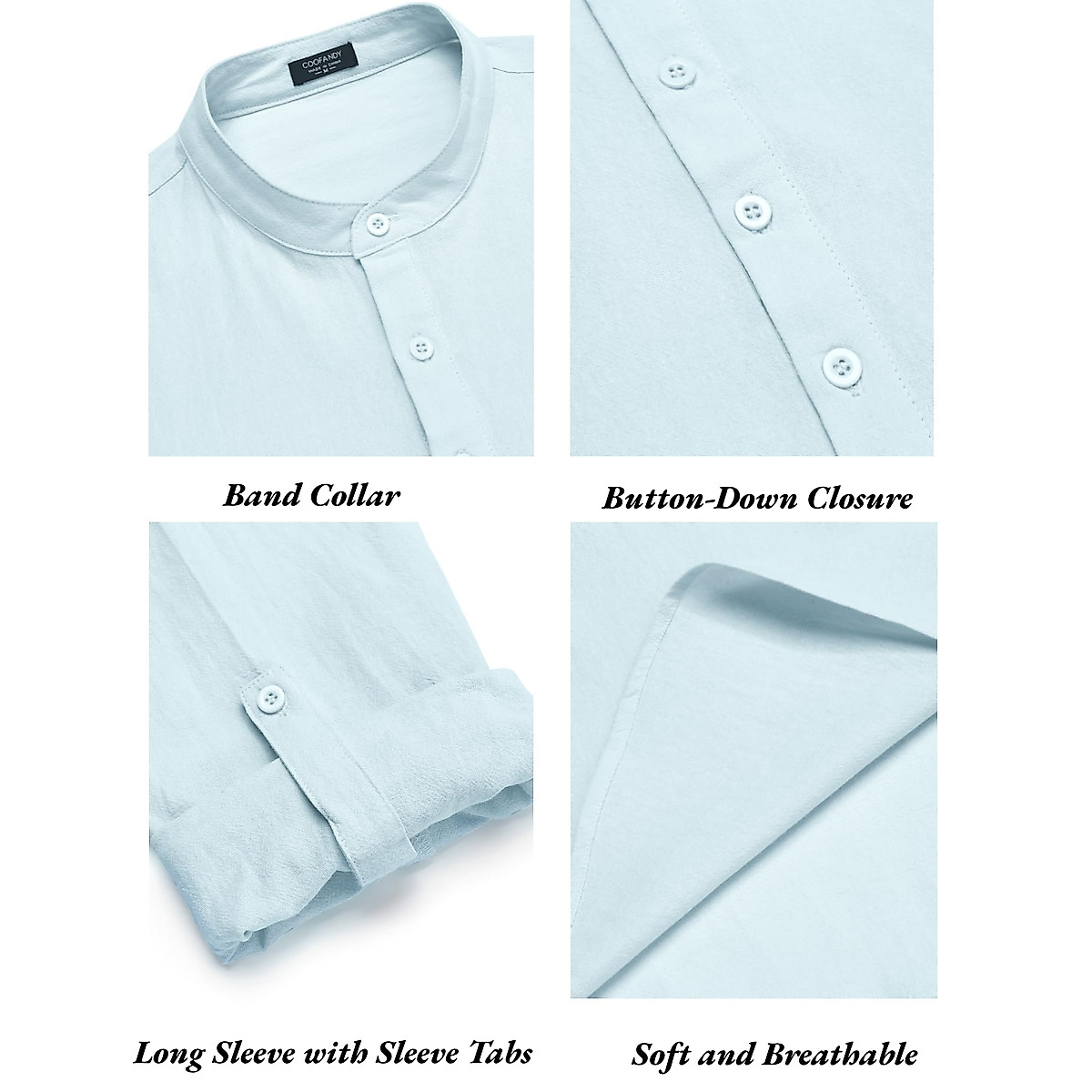 COOFANDY Men's 2 Pieces Cotton Linen Set Long Sleeve Henley Shirts Casual Beach Pants With Pockets Summer Yoga Outfits