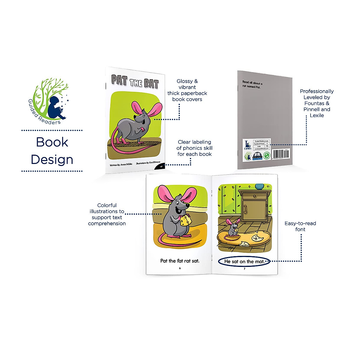 Decodable Readers: 15 Short Vowel Phonics Decodable Books for Beginning Readers Ages 4-7 Developing Decoders (Set 1)