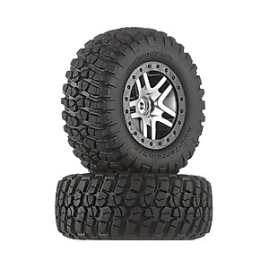 Traxxas 6873 B.F. Goodrich Mud Terrain T/A KM2 Tires on Chrome Slash Wheels, 4 x 4