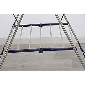 CUISINE TALENT EZHOME Large Foldaway Laundry Rack, Heavy Duty, Collapsible, Space-Saving Storage, Stainless Steel, Indoor/Outdoor