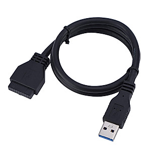 4 Ports USB 3.0 Front Panel Hub, 3.5 Inch Floppy Bay Internal Metal USB Hub Front Panel with 19 Pin to 4 USB 3.0 Hub Ports, for Computer Case