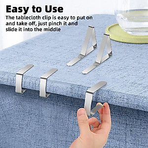 24Pcs Outdoor Picnic Table Clips - High Quality Stainless Steel Tablecloth Clips for Outdoor Tables Picnic Camping,Table Tablecloth Fixing Clips