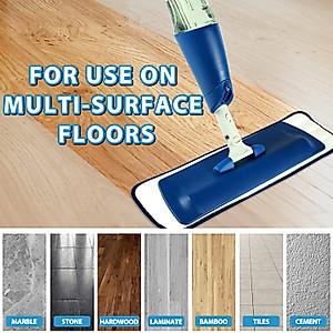 3 Pack Microfiber Cleaning Pads for Bona Mop, Safe for Hardwood and Hard-Surface Floors, Reusable Microfiber Mop Pads for 18 Inch Mop, No Residue, Super-Absorbent, Over 500 Machine Washes, Mr. Scrub