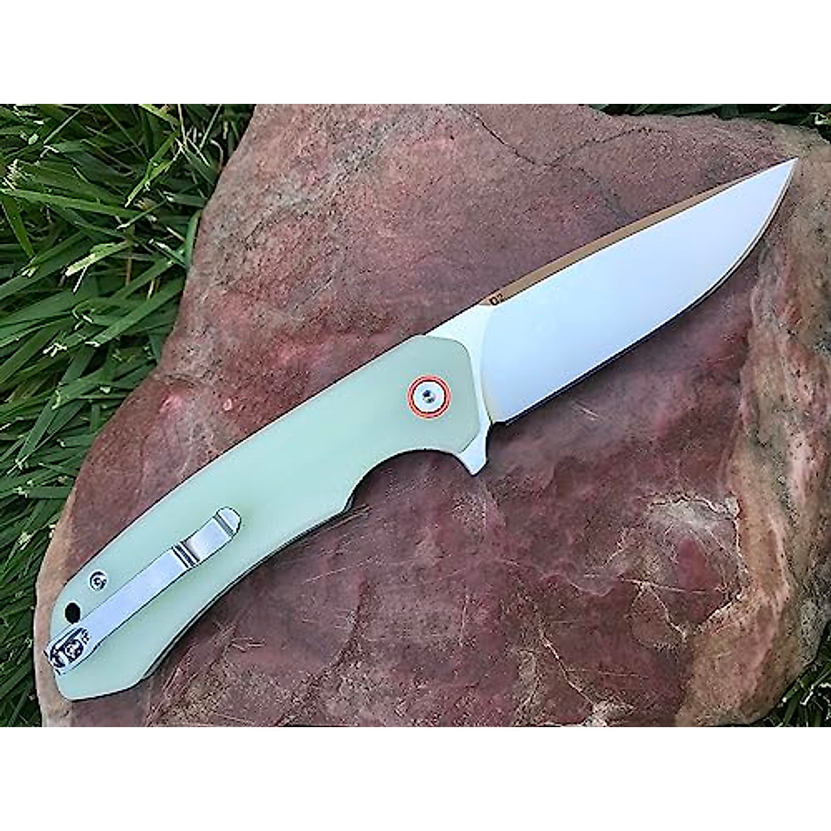 TACTICAL GEARZ Pocket Knife for EDC! G10 Handle! Razor Sharp D2 Steel Blade! Includes Sheath (Naos Ice)