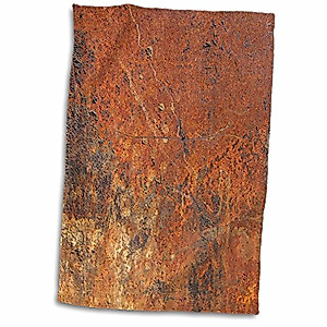 3D Rose Old Rust Hand/Sports Towel, 15 x 22