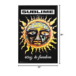 AllPosters Wall Poster Sublime- 40 Oz. To Freedom on Black Frame, 24x36