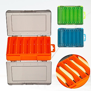 Grebest Fishing Lure Box,Fishing Box Storage Double-Sided Fishing Tackle Box Lure Bait Hook Accessories Storage Organizer for Angling Outdoor Fishing Orange One Size