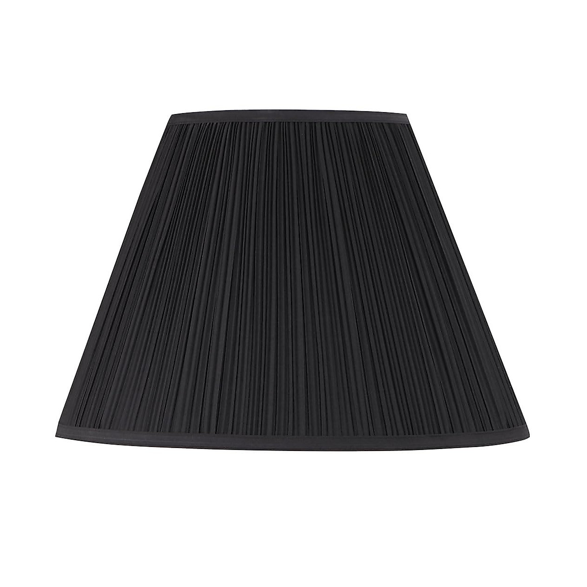 Aspen Creative 33144, Mushroom Shaped Pleated Traditional Spider Construction Lamp Shade, Black, 9" Top x 18" Bottom x 13" Slant Height