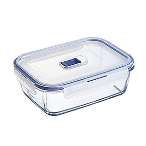 Luminarc Pure Box Active Glass Food Storage Container with Sliding Vent Lid (Rect. 8.3 Cups / 2L)