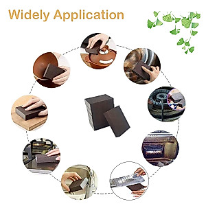 Krisler 8pc Carborundum Sponge Nano Emery Sponges Caspian Stone Pot Clean Brush Rust Eraser Grit Scouring Pads Pot Cleaning Pads with Carborundum Washing Kitchen Cleaner Tool(thickness-1inch)