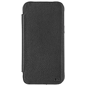 Case-Mate iPhone 13 Pro Max Case Wallet [10ft Drop Protection] [Compatible with MagSafe] Genuine Leather Black Phone Cover for iPhone 13 Pro Max with Landscape Stand and Card Holder