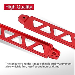 GKmow 1 PC Car Power Mounting Kit, Alloy Triangular Five-Hole Tie-Down Bracket, High-Looking Fastener Combination, Compatible with Cars, Trucks, Vans, SUVs, Trailers (Red)