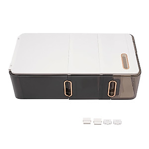 LINISHOP Bathroom Floor Cabinet w/3 Clear Drawers Toilet Paper Holder Narrow Bathroom Storage Cabinet w/2 Casters Vertical Storage Unit for Small Space Gap Kitchen Bathroom, White (8.66*16.34*30.91in)