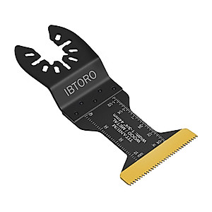 IBTORO 4PCS Titanium Oscillating Multitool Wood Metal Blades Fit Porter Cable Black & Decker Rockwell Ridgid Ryobi Milwaukee Chicago Craftsman