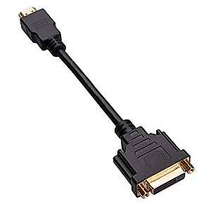 HDMI (M) to DVI-D (F) Lead Adapter (DVI-D Dual Link 24+1) DVI Female to HDMI Male Adaptor with Gold-Plated Connector 1080P Full HD Converter 15cm