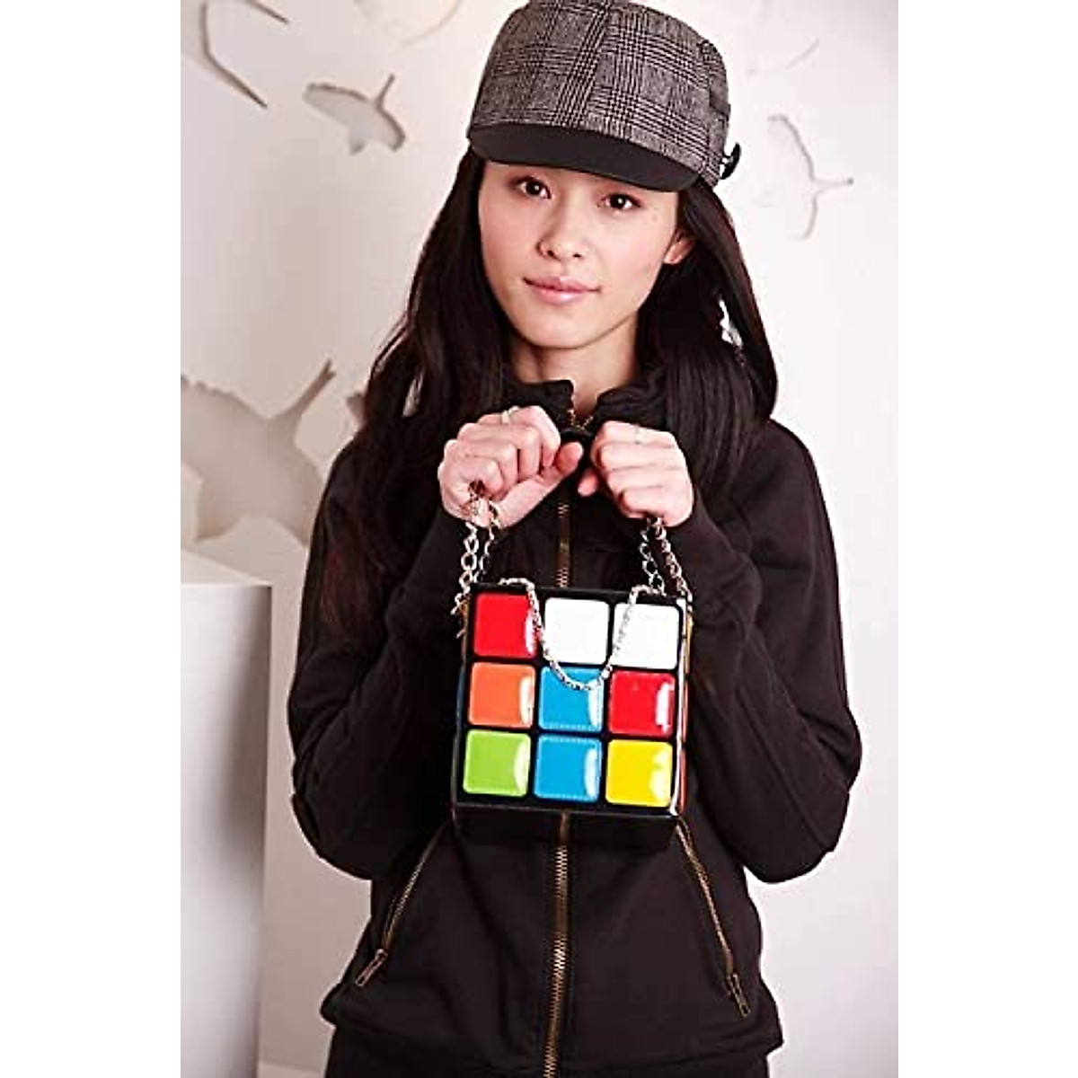 Women's Cute cube Shape Handbag Magic Shoulder Bag Clutch Bag, Colorful, 15x15x15