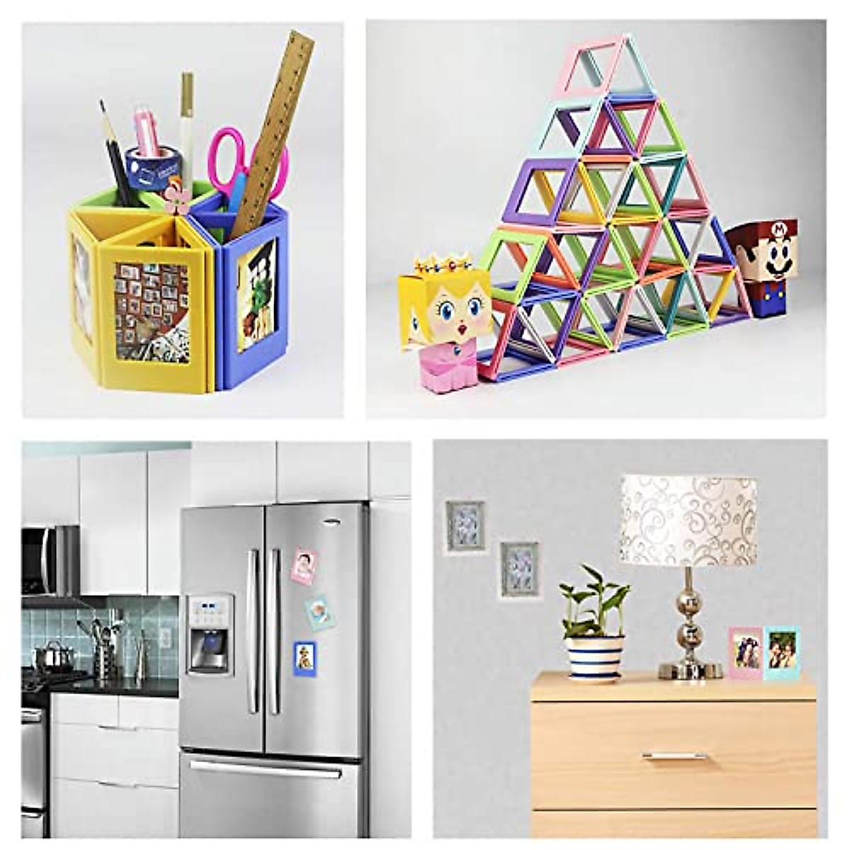 k Mini Photos Frame for Polaroid, Table Magnetic Picture Frames for Insta Mini Film, Fridge Magnetic Photo Frame, Picture Holders for Polaroid 3.3 x 2.1 inch