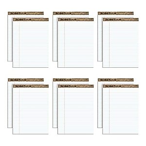 TOPS 74880 Second Nature Recycled Pads, 8 1/2 x 11 3/4, White, 50 Sheets (Pack of 12)