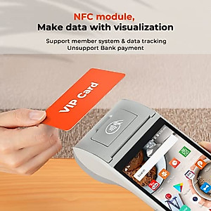 MUNBYN POS Receipt Printer, Android 9.0 POS, Wireless 58mm Bluetooth Receipt Printer, 4G, Wi-Fi POS System, 5.5" Touch Screen Android Handheld POS Terminal, CashStock Loyverse iREAP Retail Sales Print