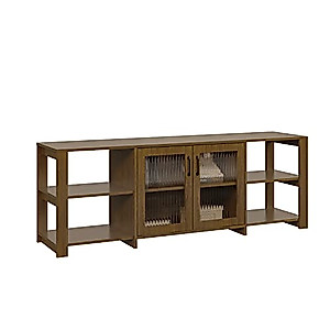 Panana TV Stand Entertainment Center TV Storage Cabinets Media Console with 2 Doors 4 Cubby TV Stand up to 70 Inch