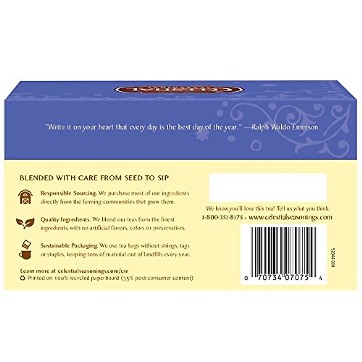 Celestial Seasonings Herbal Tea, True Blueberry, 20 Count