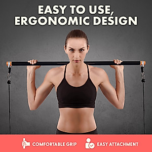 SQUATZ Resistance Bar For Apollo Board - Adjustable and Detachable Resistance Rod for Full Body Workout, Easy to Use and Disassemble, Heavy Duty, Use with Apollo Fitness Board