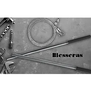 Blesseras Garage Door Torsion Spring Winding Bars with Non-Slip Handle, D1/2'' x L17.2'', 1 Pair