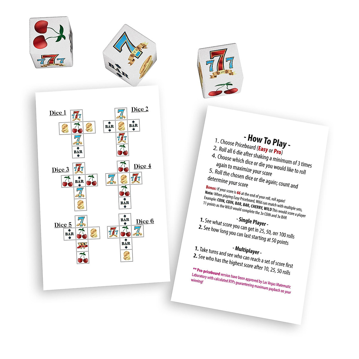 Table Slot King-Dices 66 Game, Fast and Easy Dice Game,Real Winning Numbers