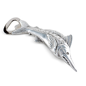 Arthur Court Designs Aluminum Marlin Fish Bottle Opener Fisherman Gift Coastal Barware 7 inch Long