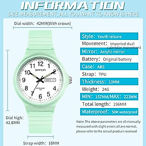 Women's Watch Waterproof Ladies Watches Sport Wrist Watch Nurse Analog Simple Minimalist Casual Watch Dress Wristwatch with Day Date White Black Pink Gold Green Purple