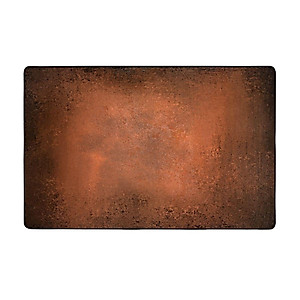 Paint Hammered Abstract Orange Brown Vintage Aged Copper Burnt Dirty Dark Antique Area Rugs, Soft Rug for Living Room Bedroom, Soft Non-Slip Easy Clean Upholstery Carpet, 2x3ft