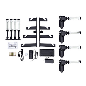 LOYALHEARTDY 4 Roller Wall Mounting Electric Motorized Background Support System with Remote Control for Photography, Including 2 x Four-fold Mounting Brackets, 4 x Electric Motors