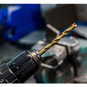 LudoPam 3/32" inch Cobalt Steel Twist Drill Bit Set M35 Jobber Length,Straight Shank, Extremely Heat Resistant, Suitable for Drilling in Stainless Steel and Iron,Pack of 10