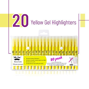 Mr. Pen- Gel Highlighters, Bible Highlighter, Pack of 20, No Bleed Highlighter, Yellow Highlighters, Dry Highlighter, Bible Study Highlighter, Bible Journaling Supplies, Bible Markers for Tabs