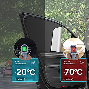 2PCS Car Side Window Sun Shades, Magnetic Sunshades for Car Windows, Front Seat Window Sunshades Privacy Curtains, Front Side Window Sun Shade Blocks Sun, Universal for Car SUV Truck