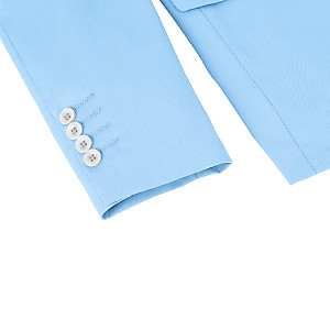 Men's Suit Jacket One Button Slim Fit Sport Coat Business Daily Blazer X-Large Light Blue