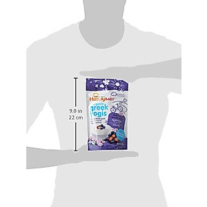 Happy Baby Organics Baby Snacks, Greek Yogis, Freeze Dried Yogurt &Veggie Fruit Snacks, Gluten Free Babies 9+ Months, Blueberry & Purple Carrot, 1 Ounce