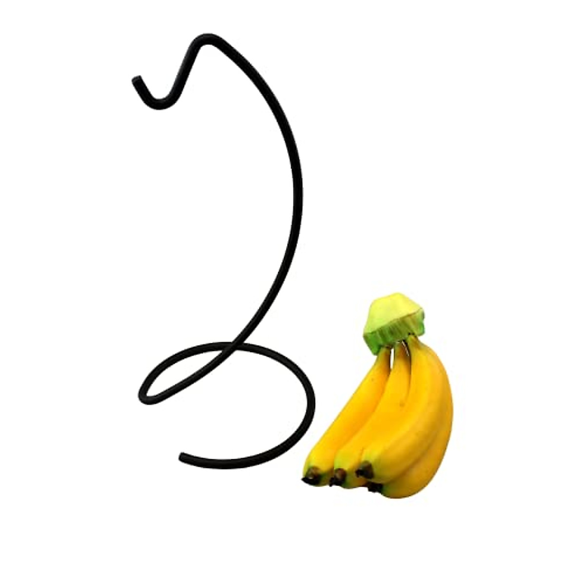 Banana Tree Holder Ripens Fruit Evenly Prevents Bruising and Spoiling Metal Black Matte