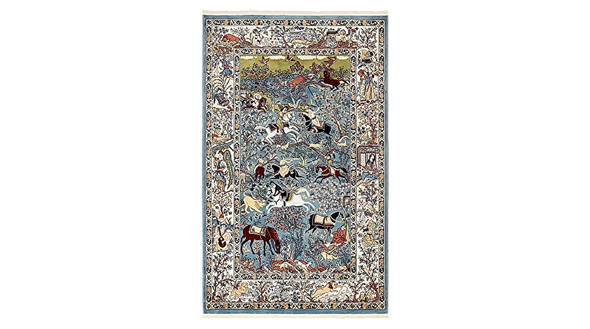 Unique Loom Narenj Collection Rug - Classic Hunting Scene, 5x8