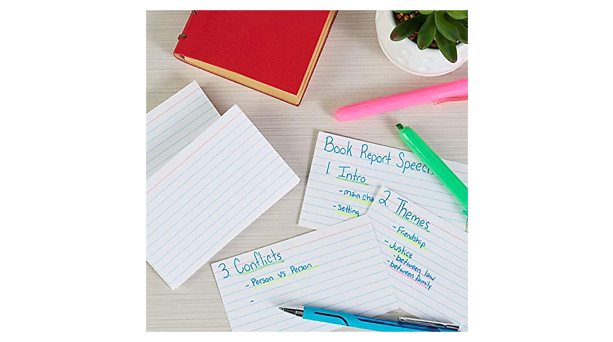 Pen Gear Ruled Index Cards - Neat Notes & Organization