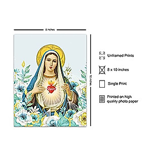 Virgin Mary Picture - Catholic Wall Decor - Mary Mother of God - Holy Mother - Christian Gifts - Religious Wall Art - Mary Mother of Jesus - Our Lady of Guadalupe - Blessed Mother - God Wall Decor