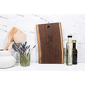 Small Live Edge Black Walnut Cutting Board, American Amish Handmade, Each Cutting Board is Unique, Large Cutting Board 5" x 10"…