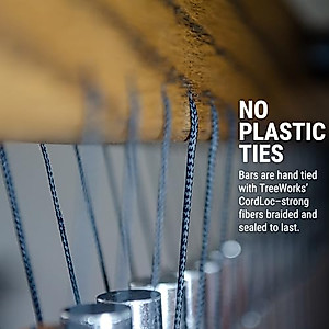 TreeWorks Chimes Medium Top Bar Chime — Made in U.S.A. — for Percussion Tables, Desks, Classroom Music, Meditation or Yoga, Includes Powder Coated Metal Stand (TRE421)