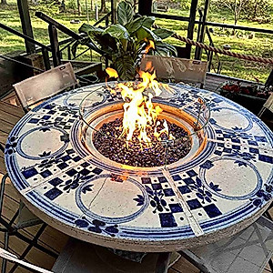Celestial 23" x 6" Round Wind Guard, fits Celestial 19” Round Fire Pit Burner Pans for Gas Fire Pits