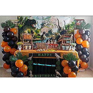 Jurassic Dinosaur Party Decoration Backdrop Photography Dinosaur Kingdom Children Birthday Party Banner Jungle Safari Animals Baby Shower Photo Background 5x3ft Cake Table Photo Booth Vinyl
