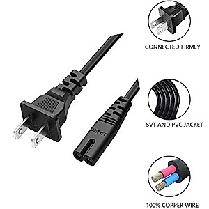 2 Pong Power Cord Playbase Power Cord Compatible for Sonos PLAYBAR TV Sound Bar/Wireless Streaming Music Speaker Play 1,Play 3,Play 5,Playbar,Beam Sound Bar,Playbase,Amp,Connect